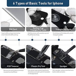 Cell Phone Repair Tool Kit for iPhone, Novoard 14pc Apple iPhone Screwdriver Set with 8 iPhone Tools, Magnetic Phillips, Pentalobe, Triwing, Standoff Screwdriver and Nut Driver for All iPhone Models