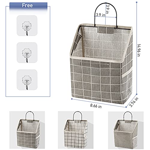 Flenpptly Wall Hanging Storage Bag Hanging Organizer Closet Hanging Storage Waterproof for Bedroom Bathroom Kitchen Dormitory Storage 3 Pack