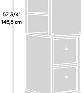 Sauder Craft Pro Series Work Table, White Finish & Craft Pro Series Craft Tower, White Finish