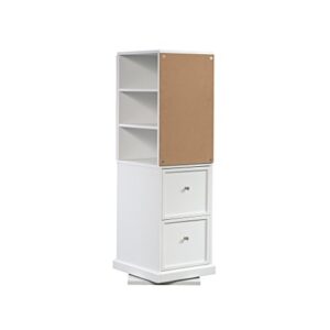 Sauder Craft Pro Series Work Table, White Finish & Craft Pro Series Craft Tower, White Finish