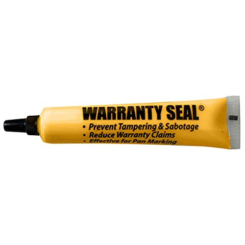 Yellow Tamper Proof Cross Check Repair & Maintenance Warranty Seal 1.8 Oz Squeeze Tube Paint Marker - 12 Tubes