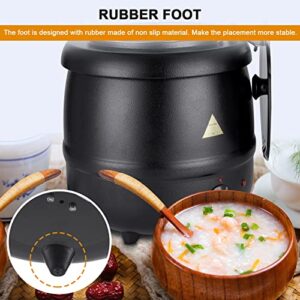 Food Soup Kettle Warmer with Ladle Countertop Cheese Warmer Catering Soup Warmer Commercial for Buffet Food Warmer Party