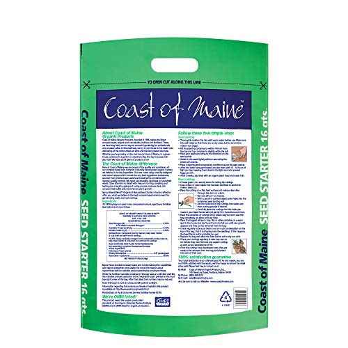 Coast of Maine Sprout Island Organic Seed Starter with All Natural Ingredients for Root Plant Cuttings and Seed Germination, 16 Quarts