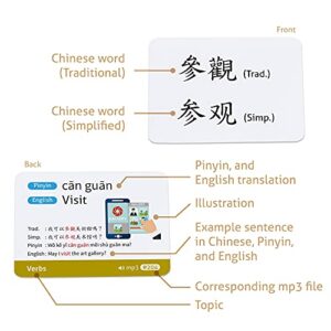 Chinese Mandarin Vocabulary Flash Cards for Beginners (Traditional and Simplified Chinese, with Example Sentences and Audio MP3)