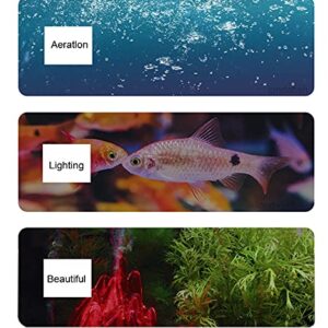 Londafish Aquarium Light Fish Tank Bubble Light Volcano Decoration Light for Aquarium (White Shell Blue Light)