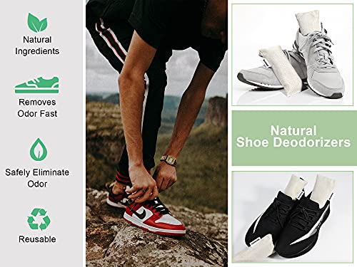 12 Pack Bamboo Charcoal Shoe Deodorizer Bags，Shoe Odor Eliminator ,Charcoal Air Purifying Bags, Activated Charcoal Odor Absorber for Gym Bag, Car, Pet, Closet