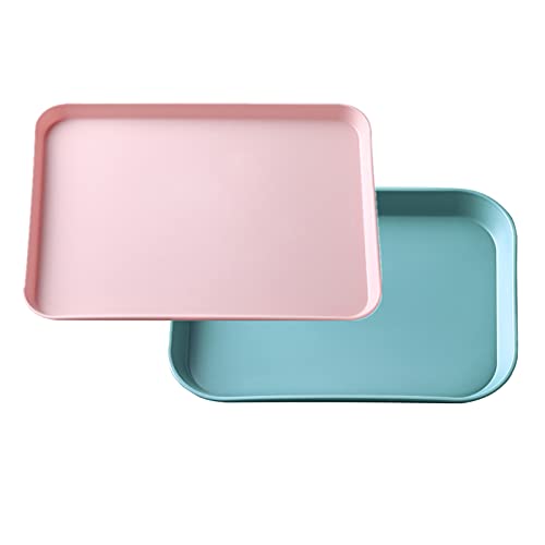 Serving Tray, Serving Platter-2pack Rectangle Serving Decoration Trays for Home, Diner Room,Coffee Shop, Commercial Kitchen, Restaurant, & Hotel