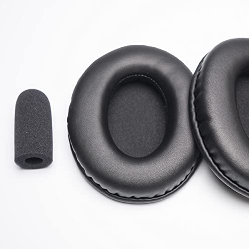 Ear Pads Foam Cushion Microphone Cover Compatible with Microsoft LifeChat LX-3000 LX 3000 Headset Life Chat Headphone (Pu Leather Ear Pads+Microphone Cover)