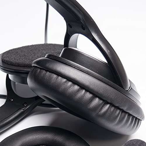 Ear Pads Foam Cushion Microphone Cover Compatible with Microsoft LifeChat LX-3000 LX 3000 Headset Life Chat Headphone (Pu Leather Ear Pads+Microphone Cover)