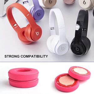 Solo2.0 Professional Soft Ear Pads Cushions Replacement Earpads Compatible with Beats Solo 2 SOLO2.0 Wired On-Ear Headphones(Pink)