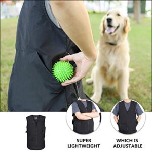 Dog Dog Trainer Vest Handler Training Vest- Pet Trainer Vest Dog Trainer Cloth with Multi Pockets Pet Trainers Jacket Professional Pet Owner Vest for Men/Women- Size pet Owner Training Vest M