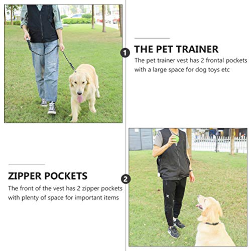 Dog Dog Trainer Vest Handler Training Vest- Pet Trainer Vest Dog Trainer Cloth with Multi Pockets Pet Trainers Jacket Professional Pet Owner Vest for Men/Women- Size pet Owner Training Vest M