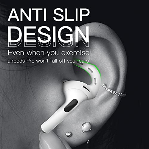 DamonLight AirPods 3 Ear Hooks Ear Tips [Added Storage Pouch][Not Fit in Charging Case] Anti-Slip Covers Accessories Compatible with Apple AirPods 3rd Generation 2 Pairs [US Patent Registered]- White