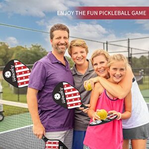 Wavsky Pickleball Paddles - Pickleball Set of 4 Paddles, 8 Pickleball Balls and 1 Carry Bag, Wood Pickleball Paddles Pickleball Racket Ergonomic Grip for Beginners, Pickleball Equipment