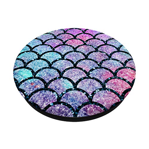 Mermaid Pink Purple Blue Fish Scales Rainbow Sea Life Girls PopSockets Swappable PopGrip