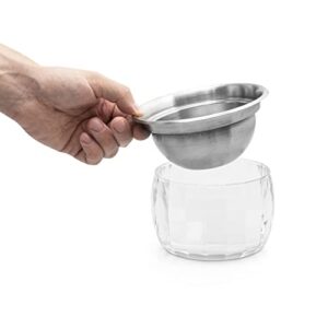 RUAFOX Dip Bowl On Ice- Chip and Dip Serving Set with Lid and Serving Spoon- Stainless Steel Chilled Serving Dish and 22 oz. Acrylic Ice Bowl - Perfect for Shrimp, Guacamole, Dips