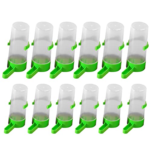 balacoo Bird Water Dispenser 20Pcs Automatic Bird Water Feeder Plastic Bird Water Dispenser Drinker Container Food Dispenser Hnging for Cage Pet Parrot Budgie Lovebirds Cockatiel Drinking Bird