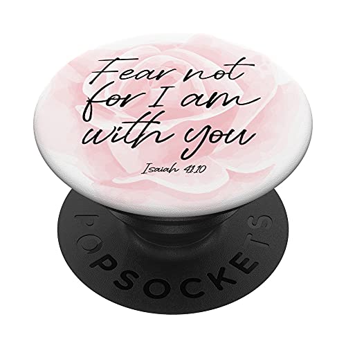 Isaiah Pink Black Bible Verse For Women Christian Quote PopSockets Swappable PopGrip