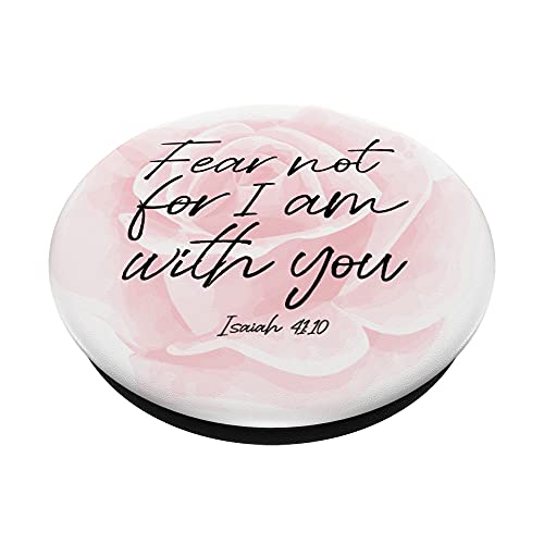 Isaiah Pink Black Bible Verse For Women Christian Quote PopSockets Swappable PopGrip