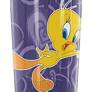 THERMOS Looney Tunes Tweety Heart Pattern GUARDIAN COLLECTION Stainless Steel Travel Tumbler, Vacuum insulated & Double Wall, 12 oz.