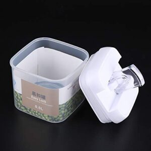 Food Storage Containers Durable Sealed Storage Box Transparent Plastic Airtight Pot for Cafe Grain Storage Containers(Small 0.5L)