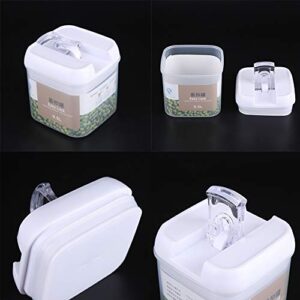 Food Storage Containers Durable Sealed Storage Box Transparent Plastic Airtight Pot for Cafe Grain Storage Containers(Small 0.5L)