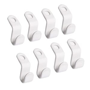 scrtb coat hanger connection hook 30 pcs clothes hanger connector hooks,household space saving cascading connection hooks for wardrobe closet,mini cascading hanger rack hooks(white30)