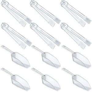 plastic serving tongs mini kitchen tongs kitchen tongs utility and plastic kitchen scoops clear ice scoop mini clear buffet scoop for candy dessert buffet ice (12)