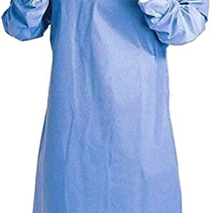 120-Pack Level 2 Disposable Isolation Gown BH Supplies Fully Closed Double Tie Back and Front, PP & PE 40g, Knitted Cuffs, Fluid Resistant, AAMI Level 2, Unisex - Individually seal