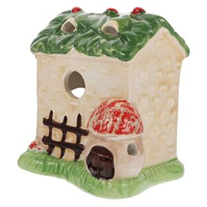 POPETPOP Ceramic Hamster House Cool Bed Hide Cave Small Animal Habitat Hut Gerbils Nest Pet Hideout Hut Cave for Gerbils Chinchillas Hamster Rabbit