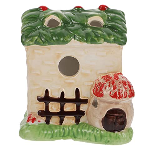 POPETPOP Ceramic Hamster House Cool Bed Hide Cave Small Animal Habitat Hut Gerbils Nest Pet Hideout Hut Cave for Gerbils Chinchillas Hamster Rabbit