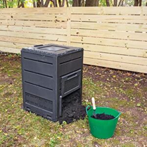 Gardeners Supply Company Deluxe Pyramid Composter II | Easy To Use Outdoor Compost Piles Bin With Rain Collecting Lid & Side Vents for Good Aeration | Best for Backyard Garden Organic Waste Composting