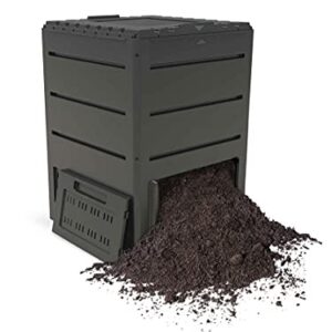 Gardeners Supply Company Deluxe Pyramid Composter II | Easy To Use Outdoor Compost Piles Bin With Rain Collecting Lid & Side Vents for Good Aeration | Best for Backyard Garden Organic Waste Composting