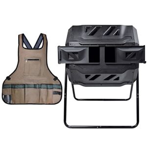 garden compost bin with garden work apron,great gardening gifts for women men lawn care