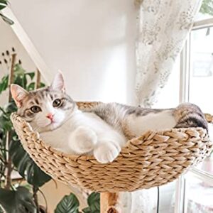 Wooden Cat Tree Tower, Modern Single Branch Cat Condo, Wood Cat Tree, Cat Climbing, Furniture for Cat, Cat Lover Gift, Cat Furniture,Cat Gift by MAU LIFESTYLE (Alpine White)