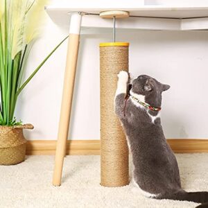 Nature Hemp Rope,1/4inch Heavy Duty Jute Twine for Cat Tree and Tower, DIY Scratcher Scratching Post Replacement, Pad, Crafts Gardening Hammock Home Decorating(66FT)