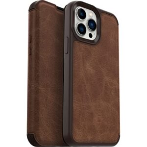 otterbox strada folio series case for iphone 13 pro max & iphone 12 pro max - retail packaging - espresso