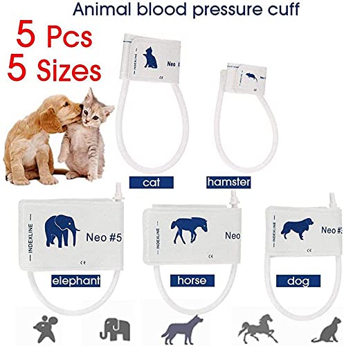 5 Pcs Veterinary Animal Blood Pressure Cuff,Disposable Pet Hamster Sphygmomanometer Cuff Accessories - Fit Most Animal Monitor with 2 Kinds of Interfaces(#1Hamster)