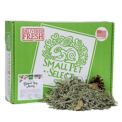 Small Pet Select - Gourmet Hay Pet Food, Exclusive Treat Hay, Flowers, and Herb Blend, for Rabbits, Guinea Pigs, Small Animals, 2lb