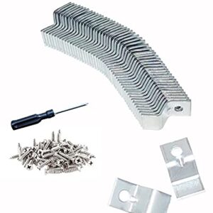 Silver Table Top Fasteners with Screws, Table Top Connectors Set of 24/48/96 Packs (Include 24/48/96 Clips,24/48/96 Screws) (96)