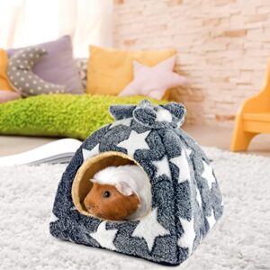 Tierecare Guinea Pig Hideout Hamster Bed Chinchilla House Cute Habitat Warm&Cozy Cage Accessories for Ferret Hedgehog Small Pet Washable