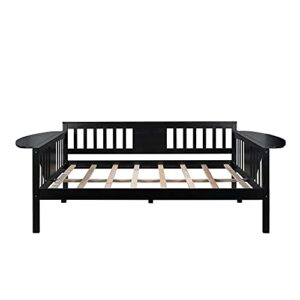 Bellemave Full Size Daybed, Solid Wood Daybed Frame with Wooden Slats Support, Full Size Daybed for Kids Boys Girls Teens Adults, No Box Spring Needed, Espresso