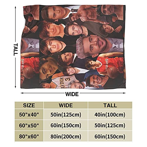 Zac Efron Collage Soft and Comfortable Warm Fleece Blanket for Sofa, Bed, Office Knee pad,Bed car Camp Beach Blanket Throw Blankets (50"x40") … (60"x50")