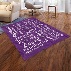 ZHSHWAT Get Well Soon Gifts for Women, Mothers Day Birthday Gift for Friend, You are Awesome Purple Blanket Throw Inspirational Gifts for Women