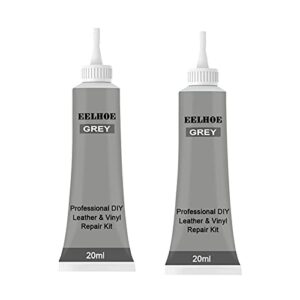 2pcs advanced leather repair gel, car seat leather cracks repair paste, leather and vinyl repair kit (grey)