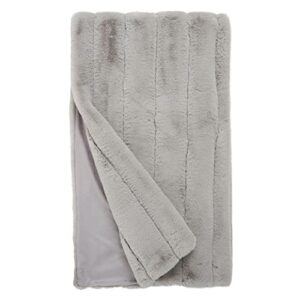 fabulous-furs donna salyers posh faux-fur throw blanket, vegan mink blanket, 60x72 in, dove