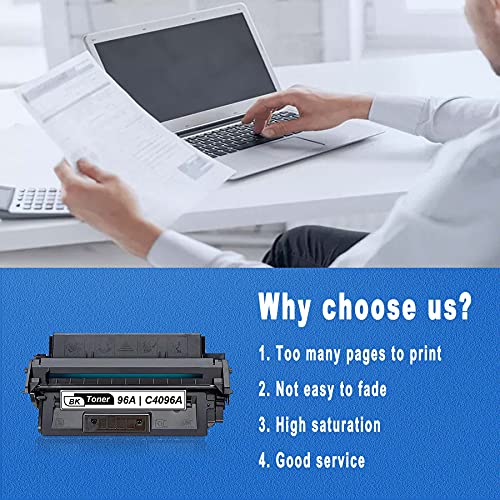 1-Pack High Yield 96A C4096A Black Toner Cartridge : VSRNK Compatible Replacement for HP 96A Toner Cartridge 2100 2100m 2100tn 2100n 2200d 2200dt 2200dtn 2200dse 2200dn 2200 Printer