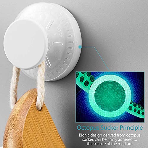 LUXEAR Suction Cup Hooks, Shower Suction Hooks Removable and Reusable Razor Hook for Shower Waterproof Powerful Vacuum Suction Cup Hook Holder for Towel Bathrobe Loofah Hooks for Bathroom & Kitchen