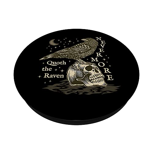 Nevermore The Raven Edgar Allan Poe Dark Academia Literature PopSockets Swappable PopGrip