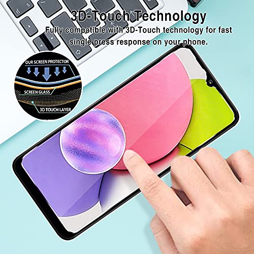 Soonear [3+2 Pack] Compatible for Samsung Galaxy A03s 6.5 inch Screen Protector + Camera Lens Protector[Bubble Free] [Anti-Scratch] Tempered Glass HD Clarity [Not Samsung Galaxy A03]